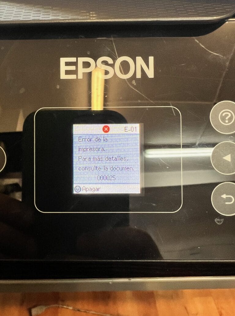 Cómo Resolver el Error E-01 en Impresoras Epson - TonerPro.es